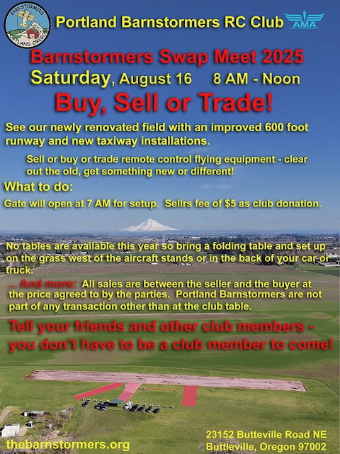 Portland Barnstormers RC Swap Meet! - Academy of Model Aeronautics ...